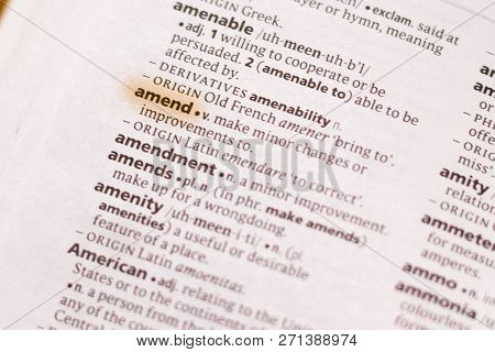 Word Phrase Amend Image & Photo (Free Trial) | Bigstock