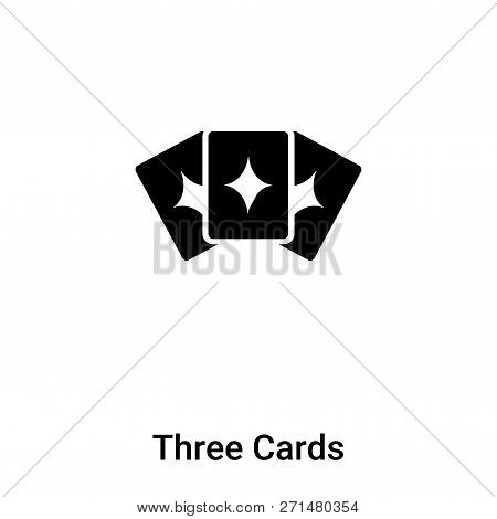 Three Cards Icon Vector & Photo (Free Trial) | Bigstock