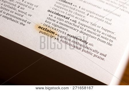 Word Phrase Acclaim Image & Photo (Free Trial) | Bigstock