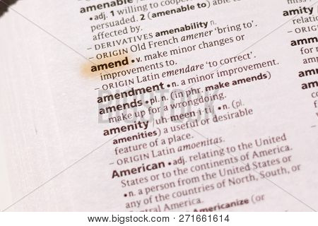 Word Phrase Amend Image & Photo (Free Trial) | Bigstock