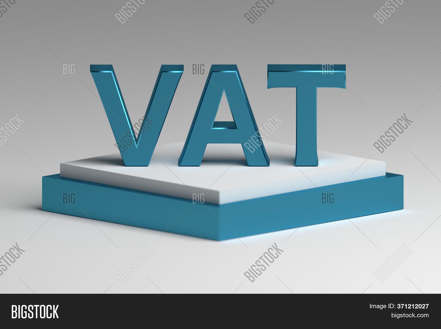 Blue Vat Text Letters Image & Photo (Free Trial) | Bigstock