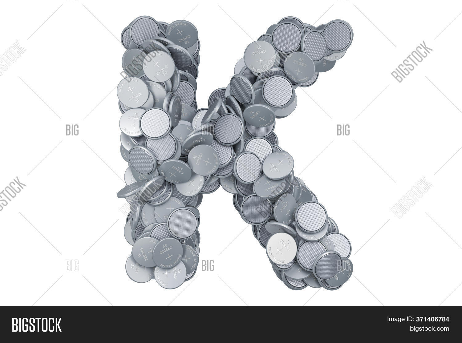 Letter K Button Cells Image & Photo (Free Trial) | Bigstock