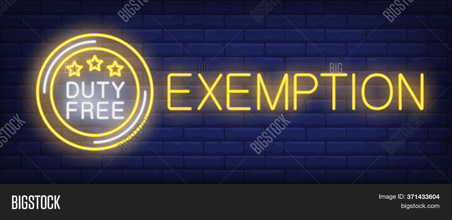 Exemption Neon Sign. Image & Photo (Free Trial) | Bigstock