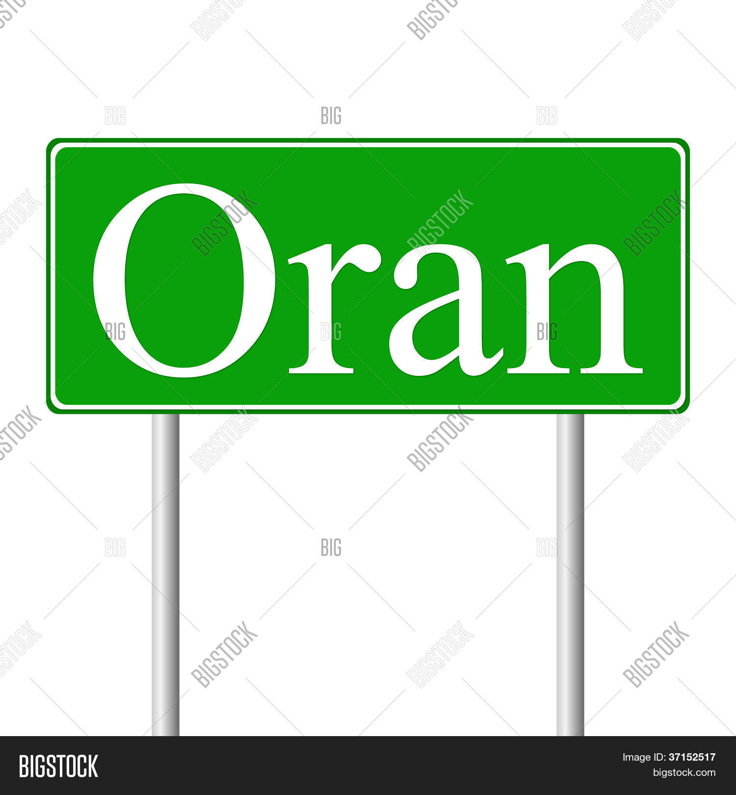 Oran Green Road Sign Vector & Photo (Free Trial) | Bigstock