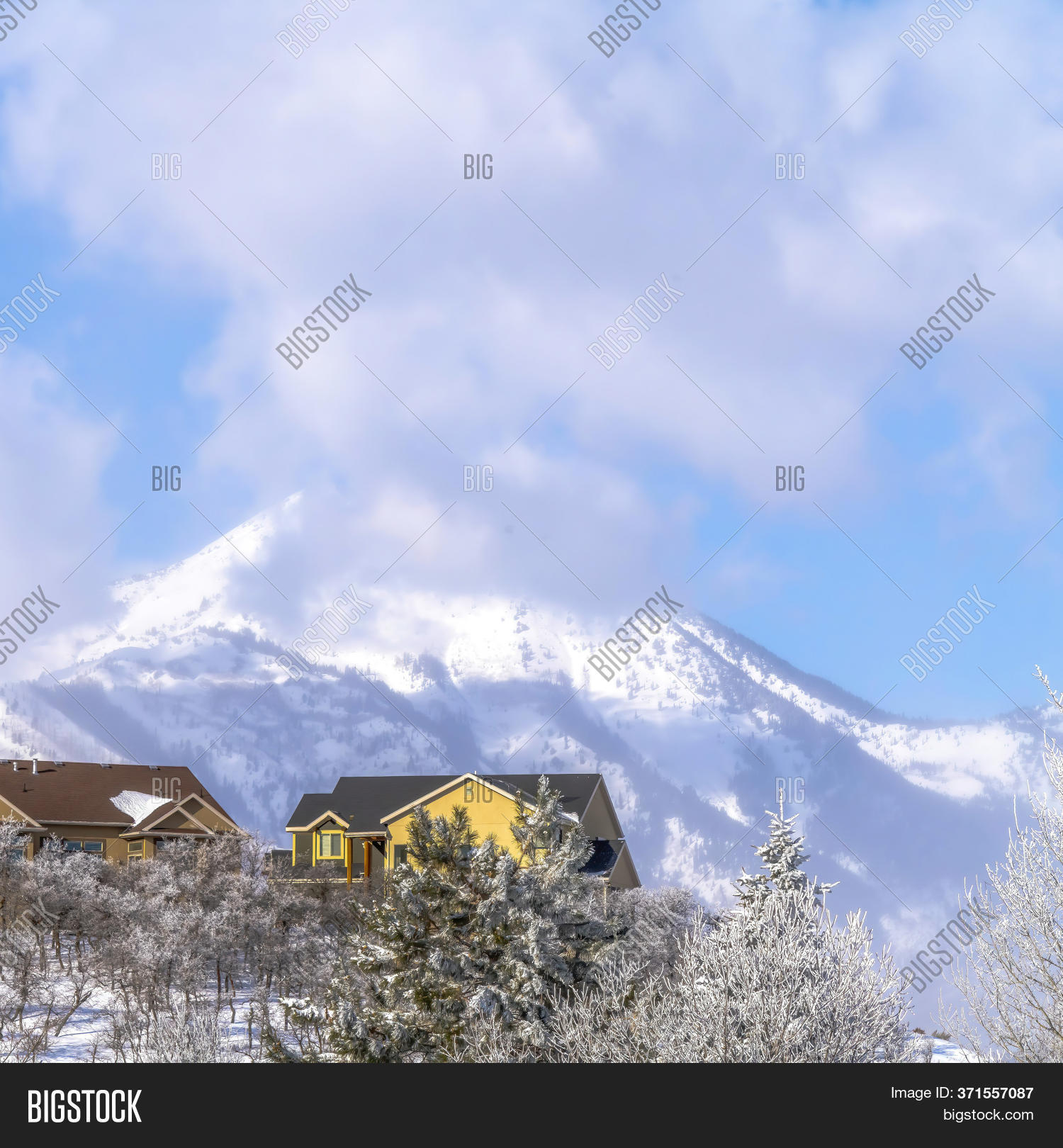 Square Distant Snowy Image & Photo (Free Trial) | Bigstock