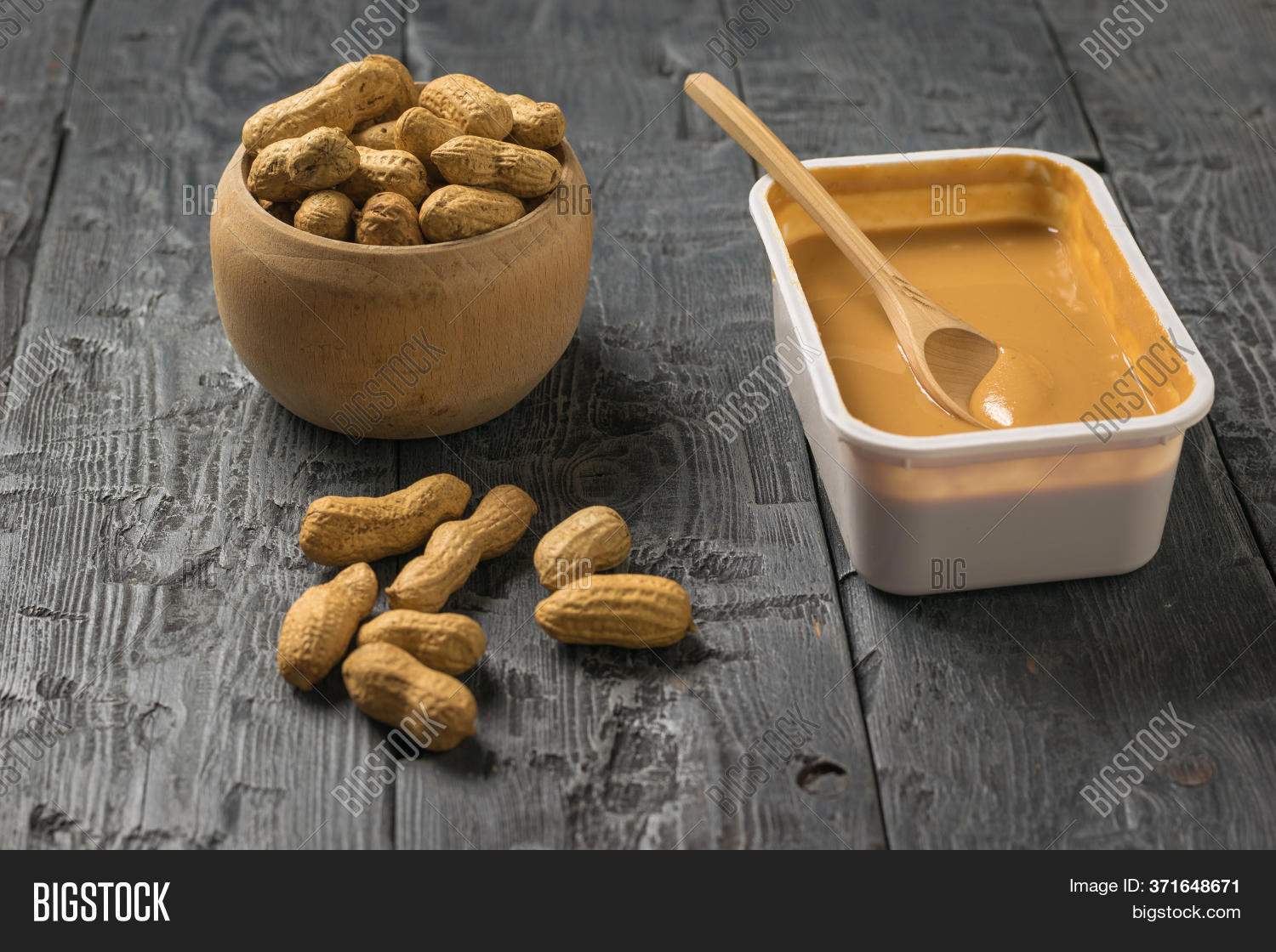 Wooden Bowl Peanuts Image & Photo (Free Trial) | Bigstock