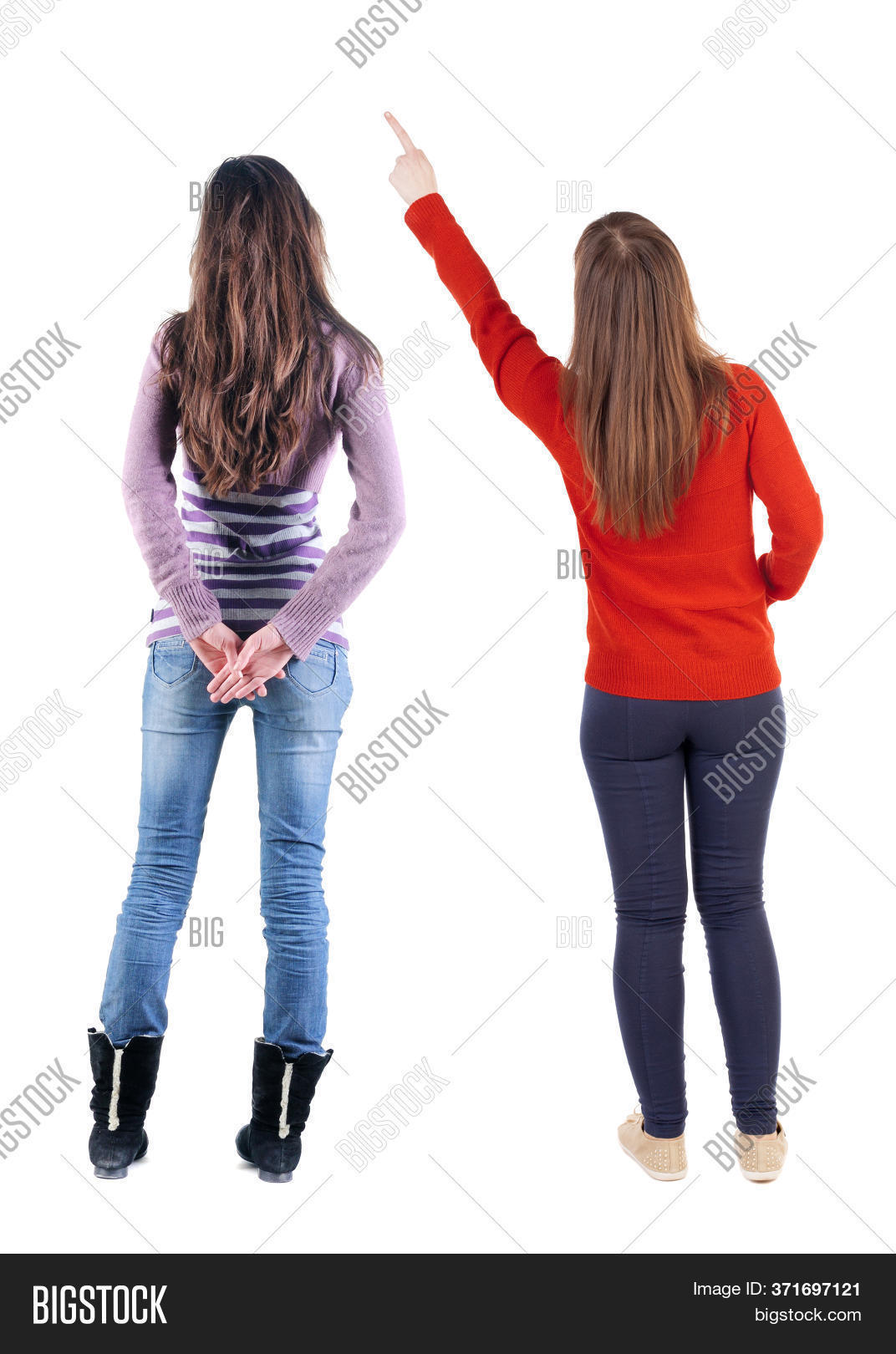 Back View Two Pointing Image & Photo (Free Trial) | Bigstock