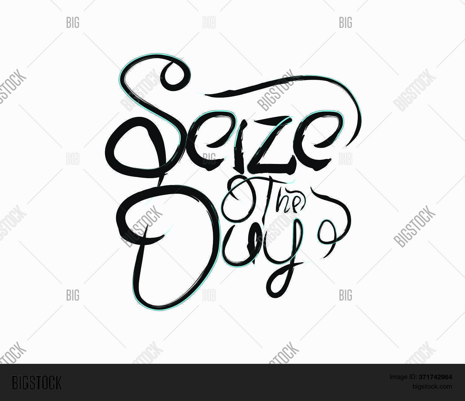 Seize Day Lettering Vector & Photo (Free Trial) | Bigstock