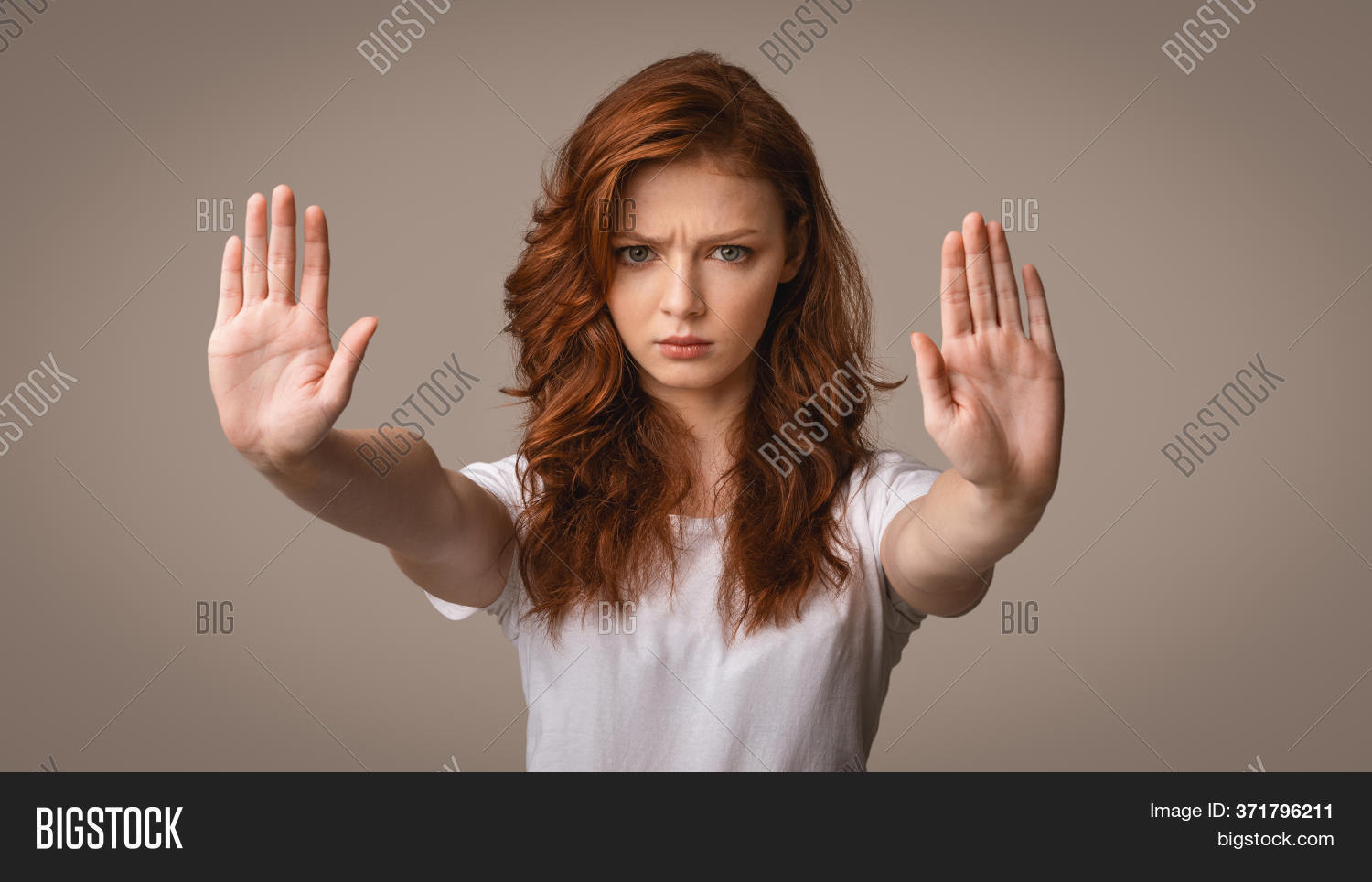 Girl Gesturing Stop Image & Photo (Free Trial) | Bigstock
