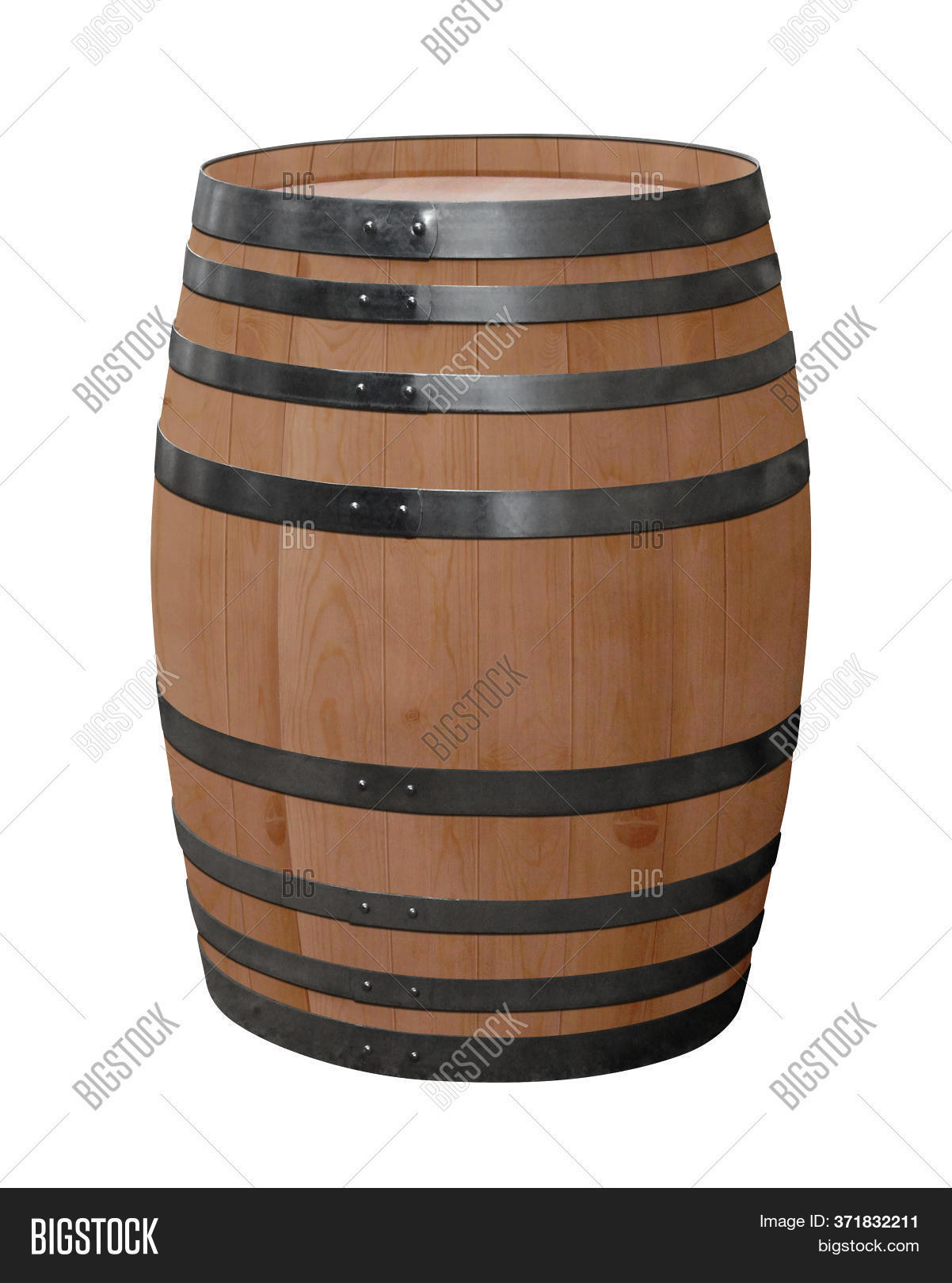 Oak Barrel Isolated On Image & Photo (Free Trial) | Bigstock