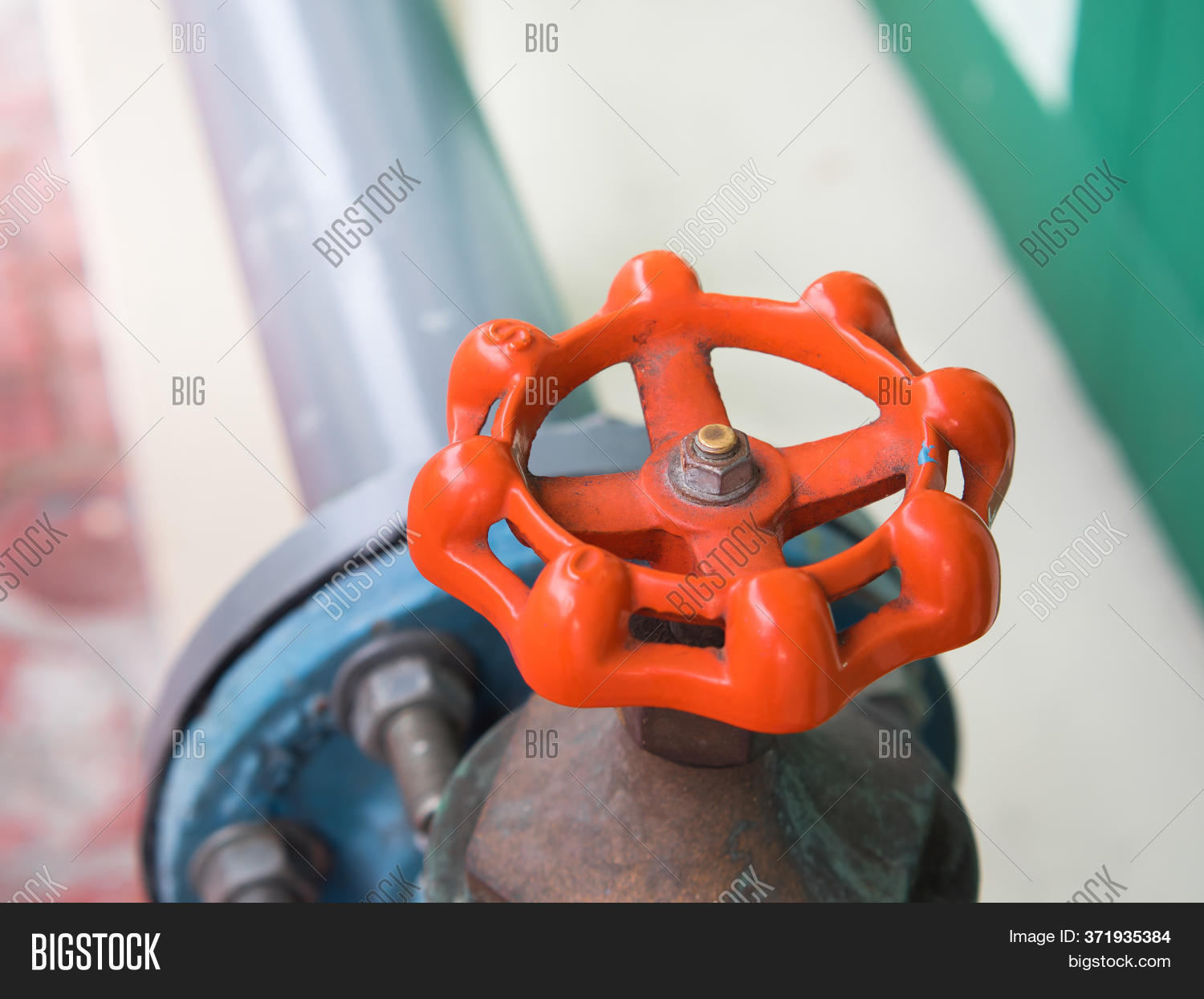 Red Water Valves Use Image & Photo (Free Trial) | Bigstock