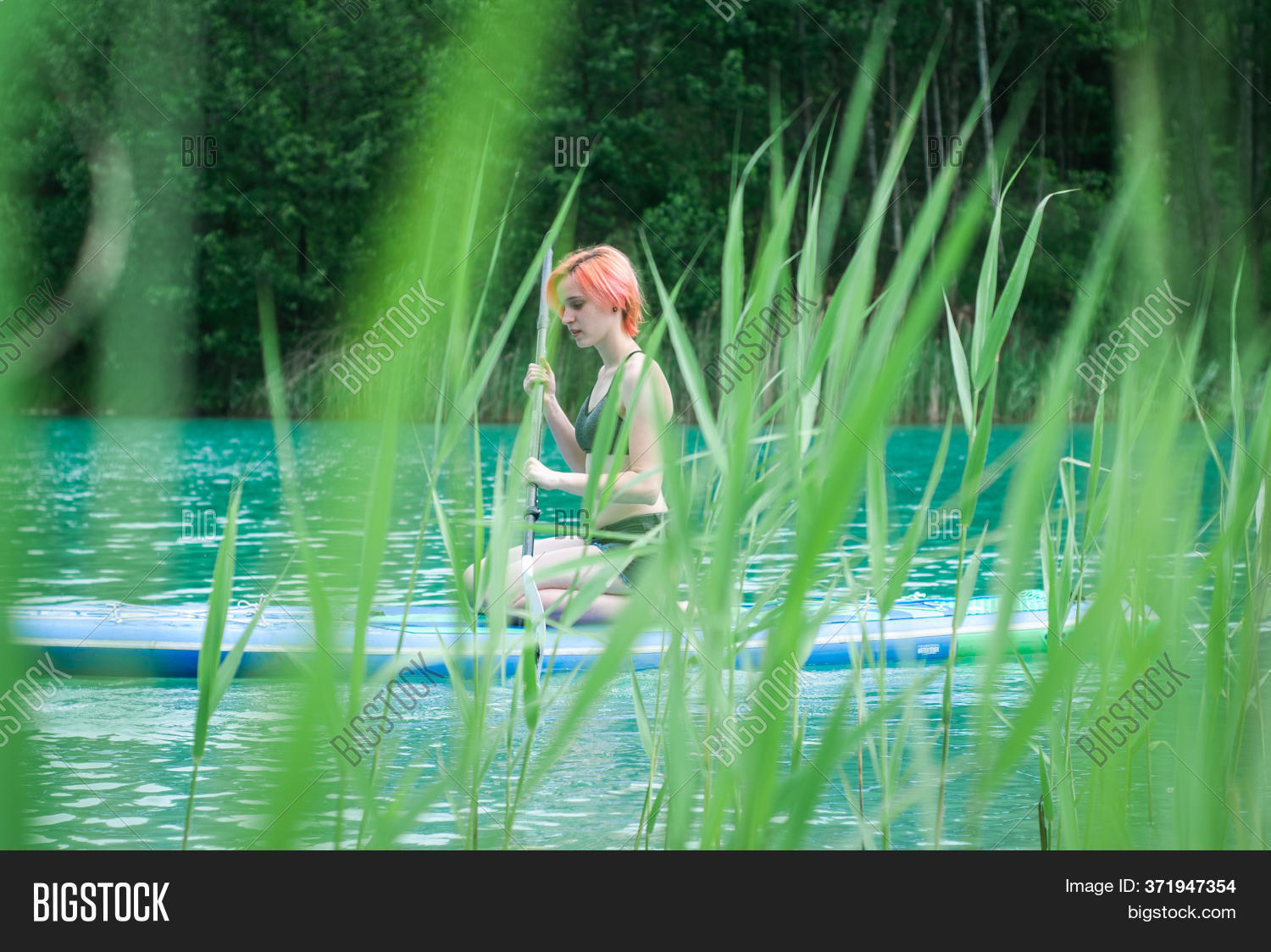 Girl Paddle Learn Row Image & Photo (Free Trial) | Bigstock
