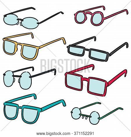 Vector Set Eyeglasses Vector & Photo (Free Trial) | Bigstock