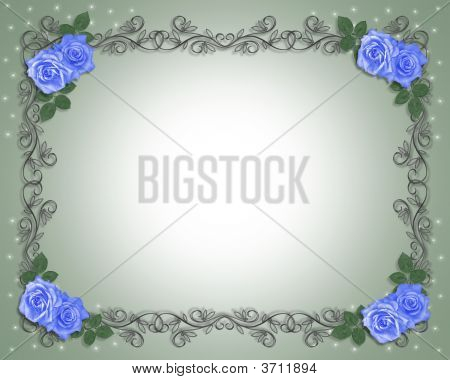 Blue Roses Border Image & Photo (Free Trial) | Bigstock