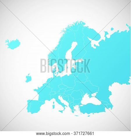 Map Blue Europe Vector & Photo (Free Trial) | Bigstock
