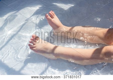Feet Child Blue Water Image & Photo (Free Trial) | Bigstock