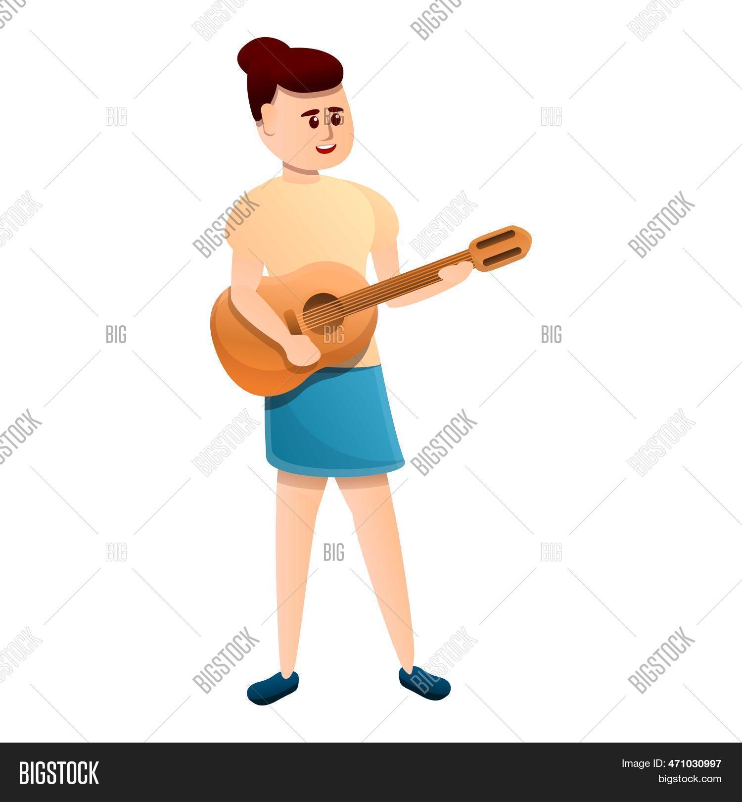 Woman Play Guitar Icon Image & Photo (Free Trial) | Bigstock