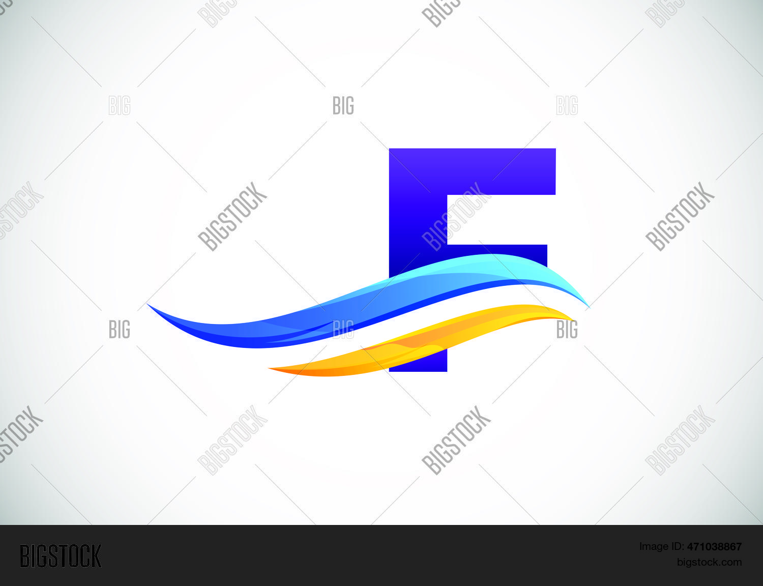 Initial F Alphabet Vector & Photo (Free Trial) | Bigstock