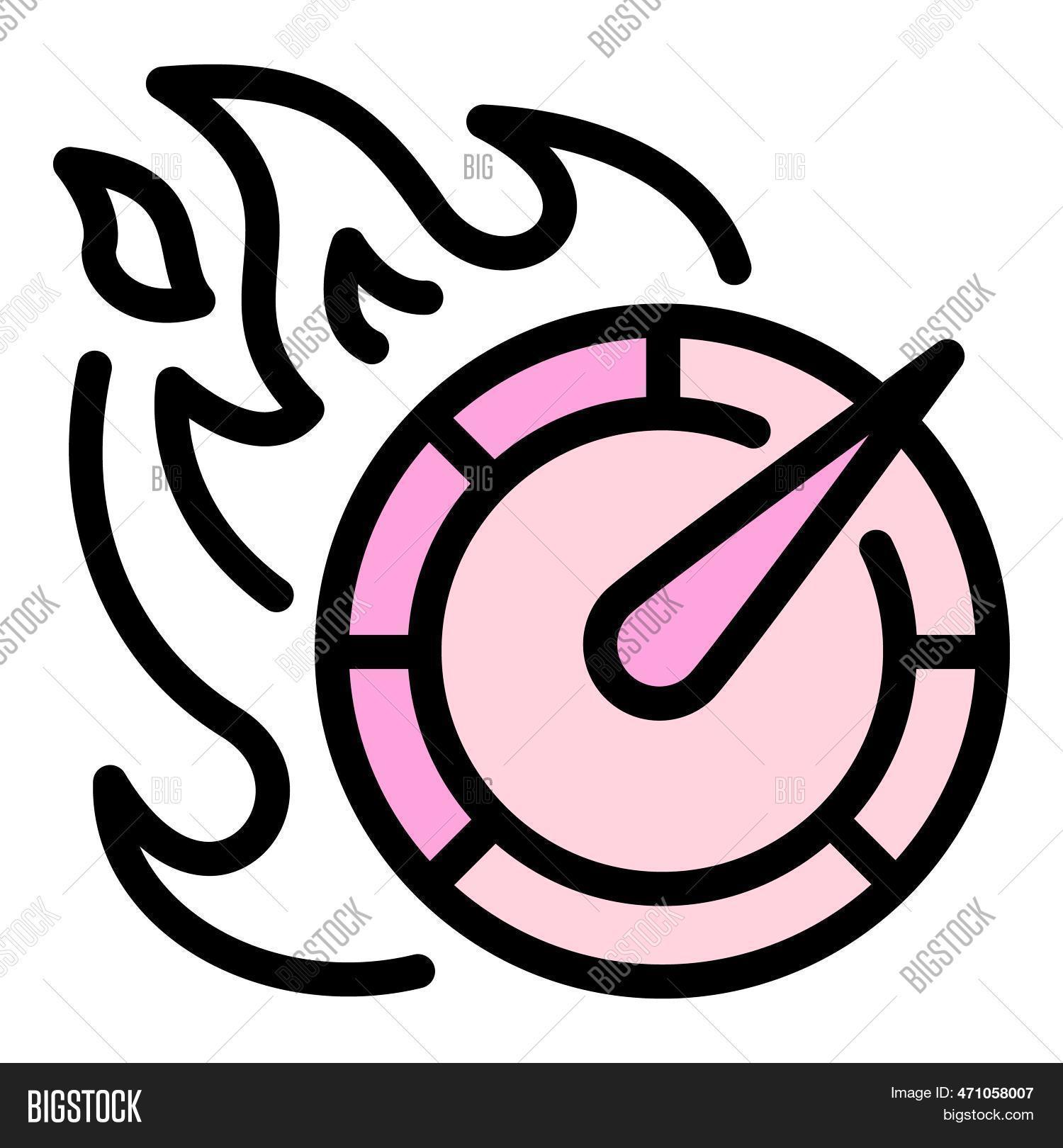 Fire Speedometer Icon Image & Photo (Free Trial) | Bigstock