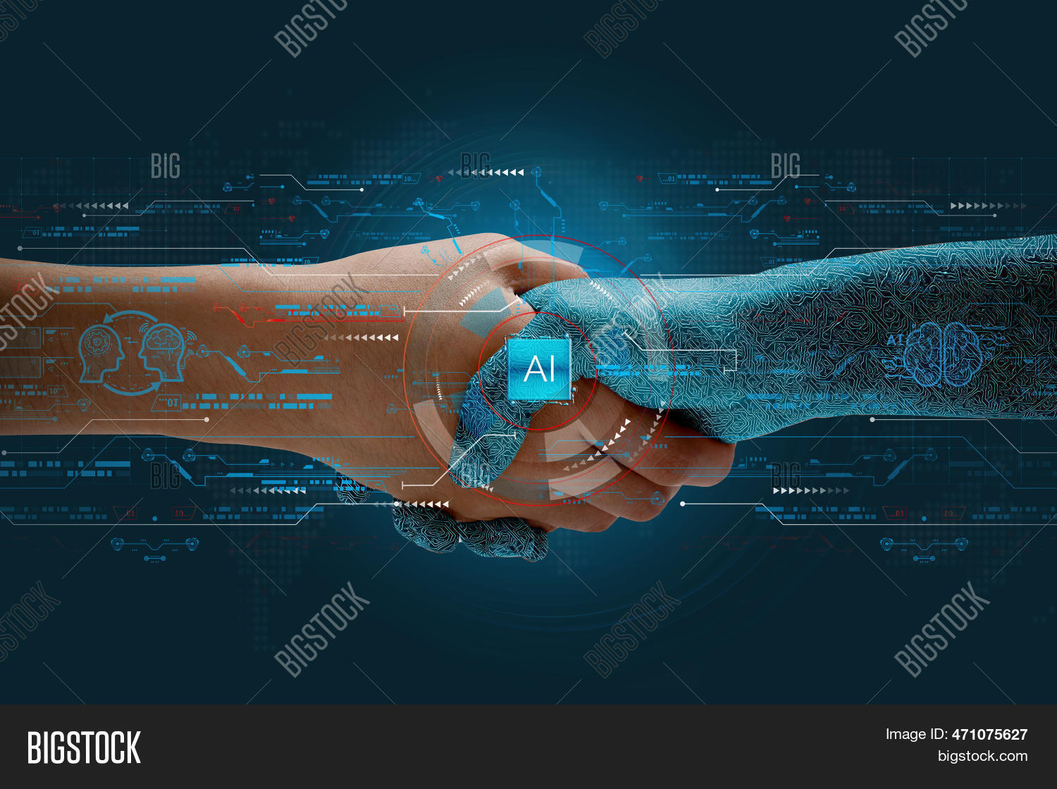 Humans Shake Hands Ai Image & Photo (Free Trial) | Bigstock