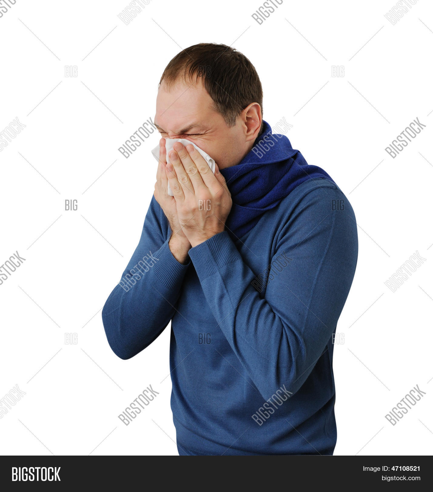 Man Blowing His Nose Image & Photo (Free Trial) | Bigstock