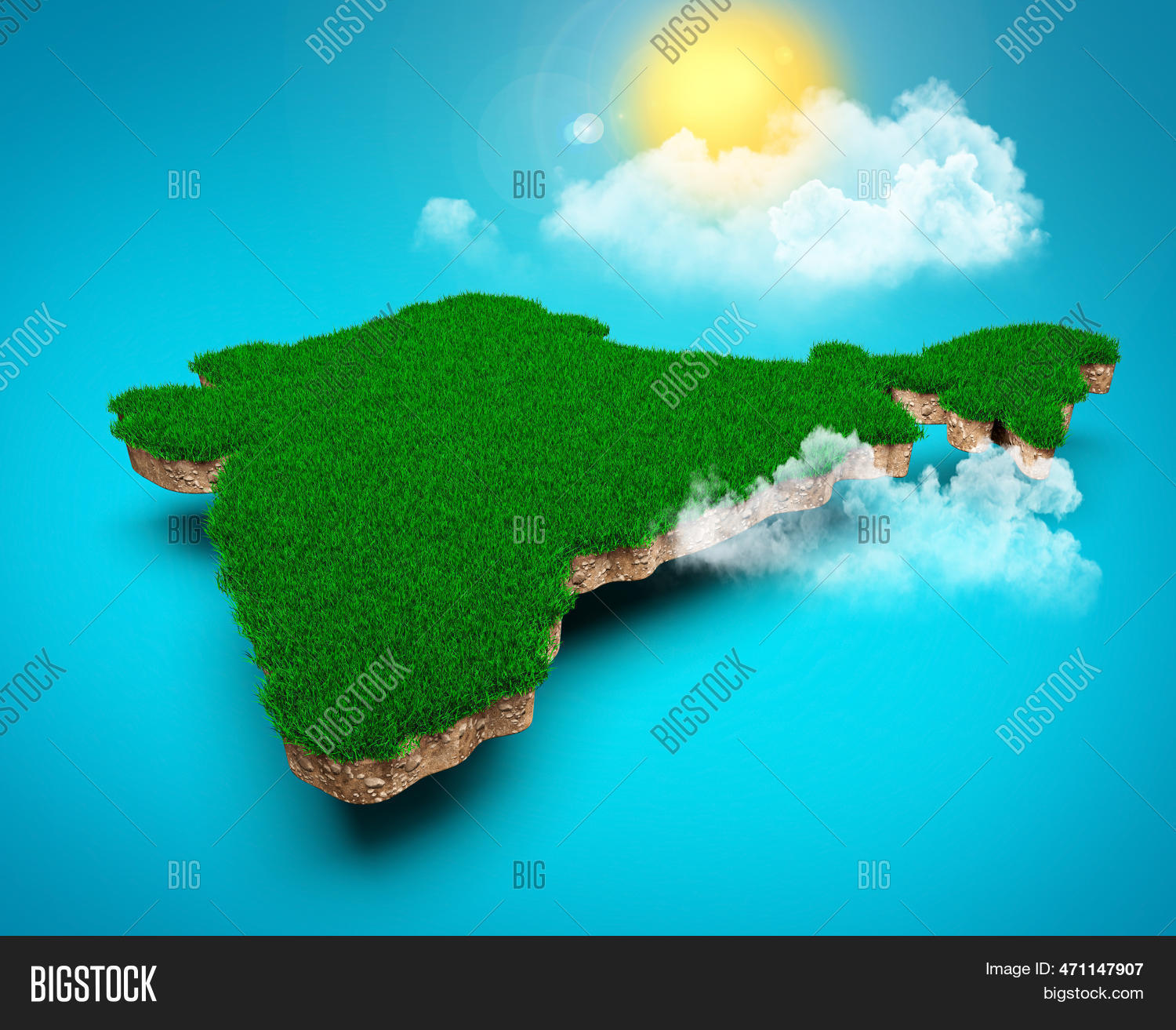 India Map, Realistic Image & Photo (Free Trial) | Bigstock