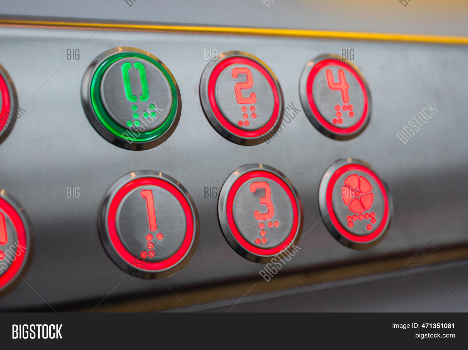 Elevator Floor Buttons Image & Photo (Free Trial) | Bigstock