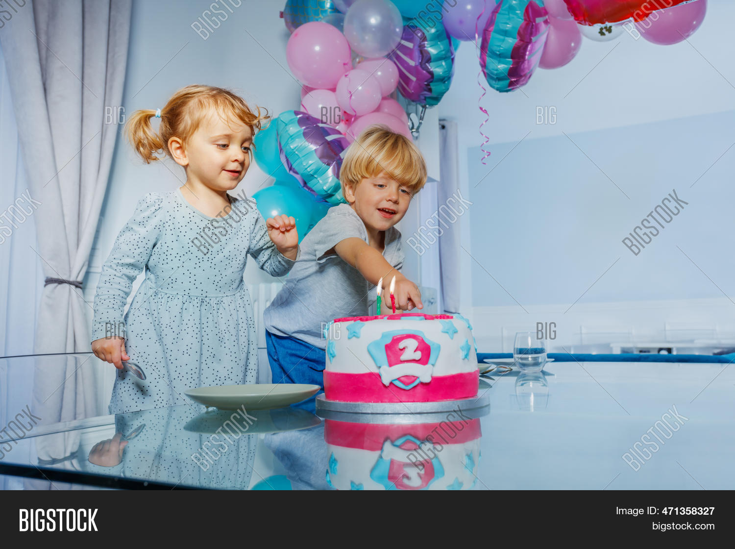 Girl Boy Sit Birthday Image & Photo (Free Trial) | Bigstock