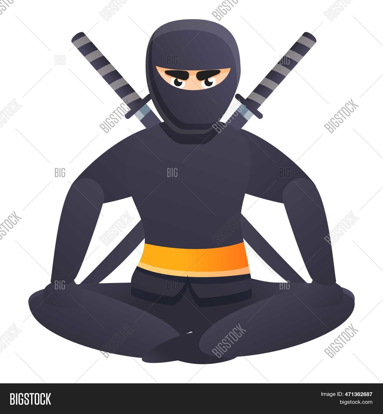 Sitting Ninja Icon. Image & Photo (Free Trial) | Bigstock