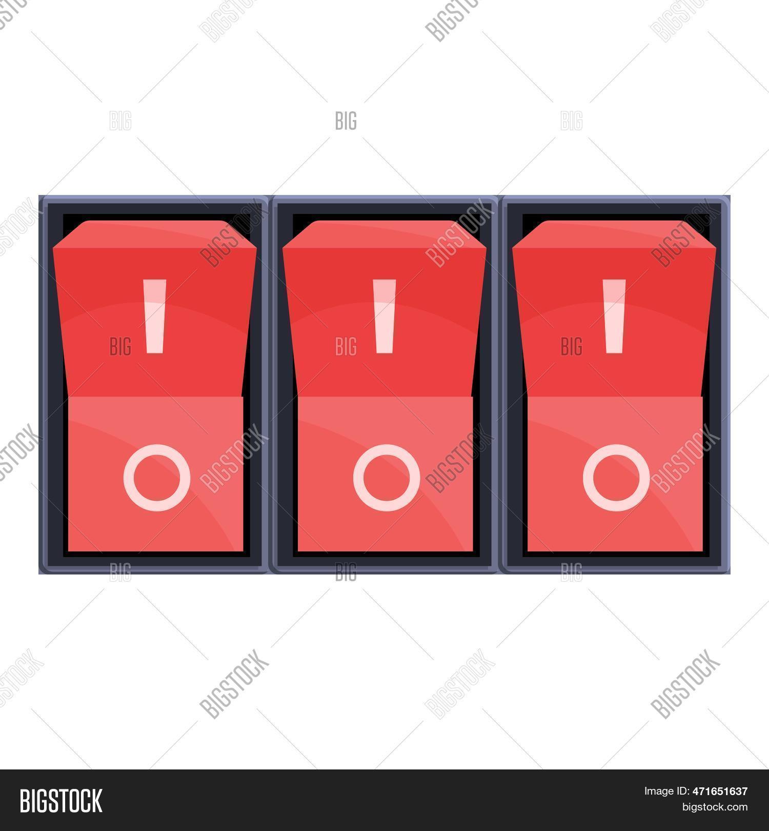 Red Button Breaker Image & Photo (Free Trial) | Bigstock