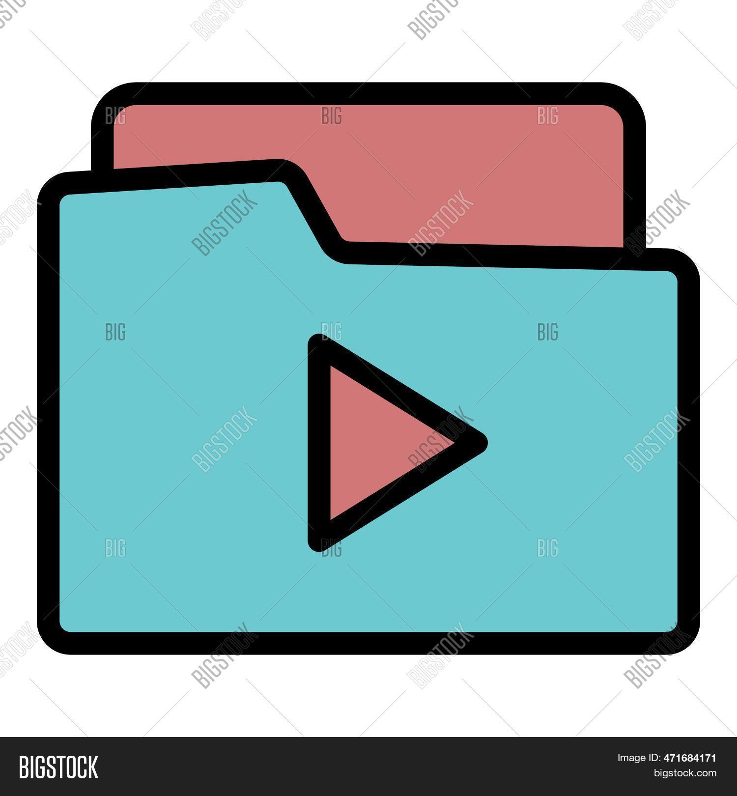 Video Folder Icon. Image & Photo (Free Trial) | Bigstock