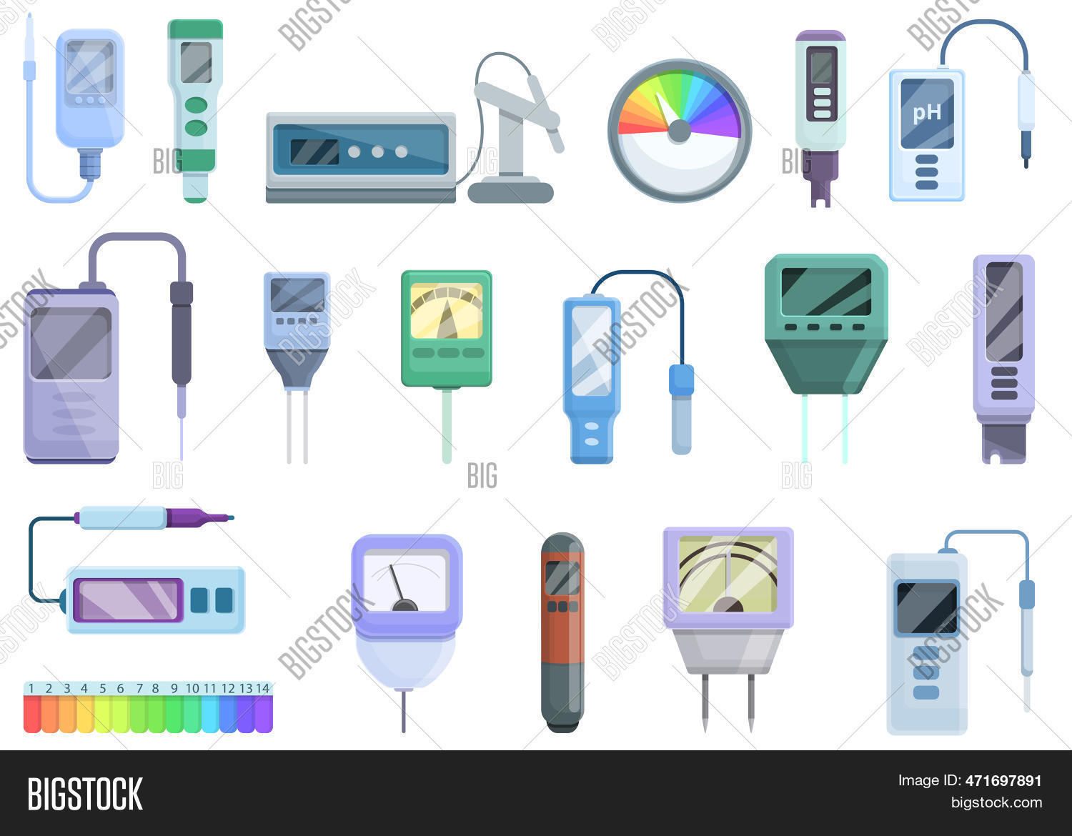 Ph Meter Icons Set. Image & Photo (Free Trial) | Bigstock