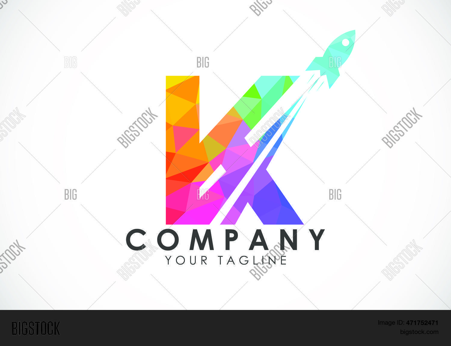 Polygonal Alphabet K Vector & Photo (Free Trial) | Bigstock