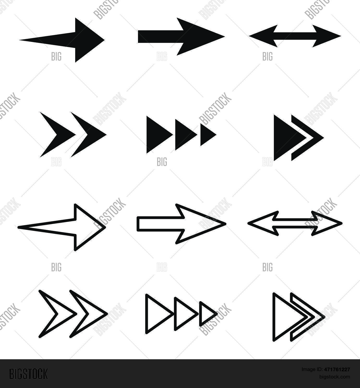 Vector Arrow Set. Vector & Photo (Free Trial) | Bigstock
