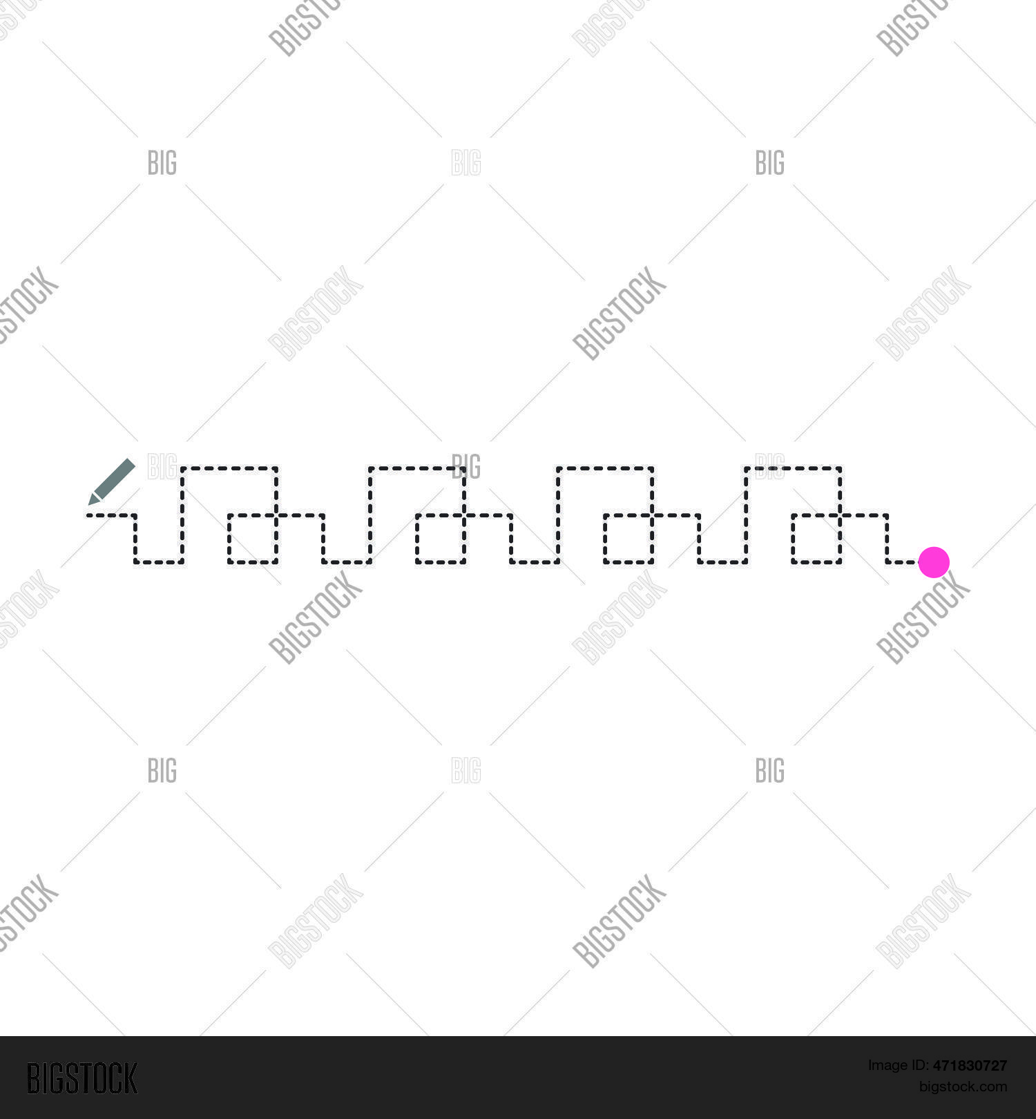 Tracing Lines Dotted Vector & Photo (Free Trial) | Bigstock