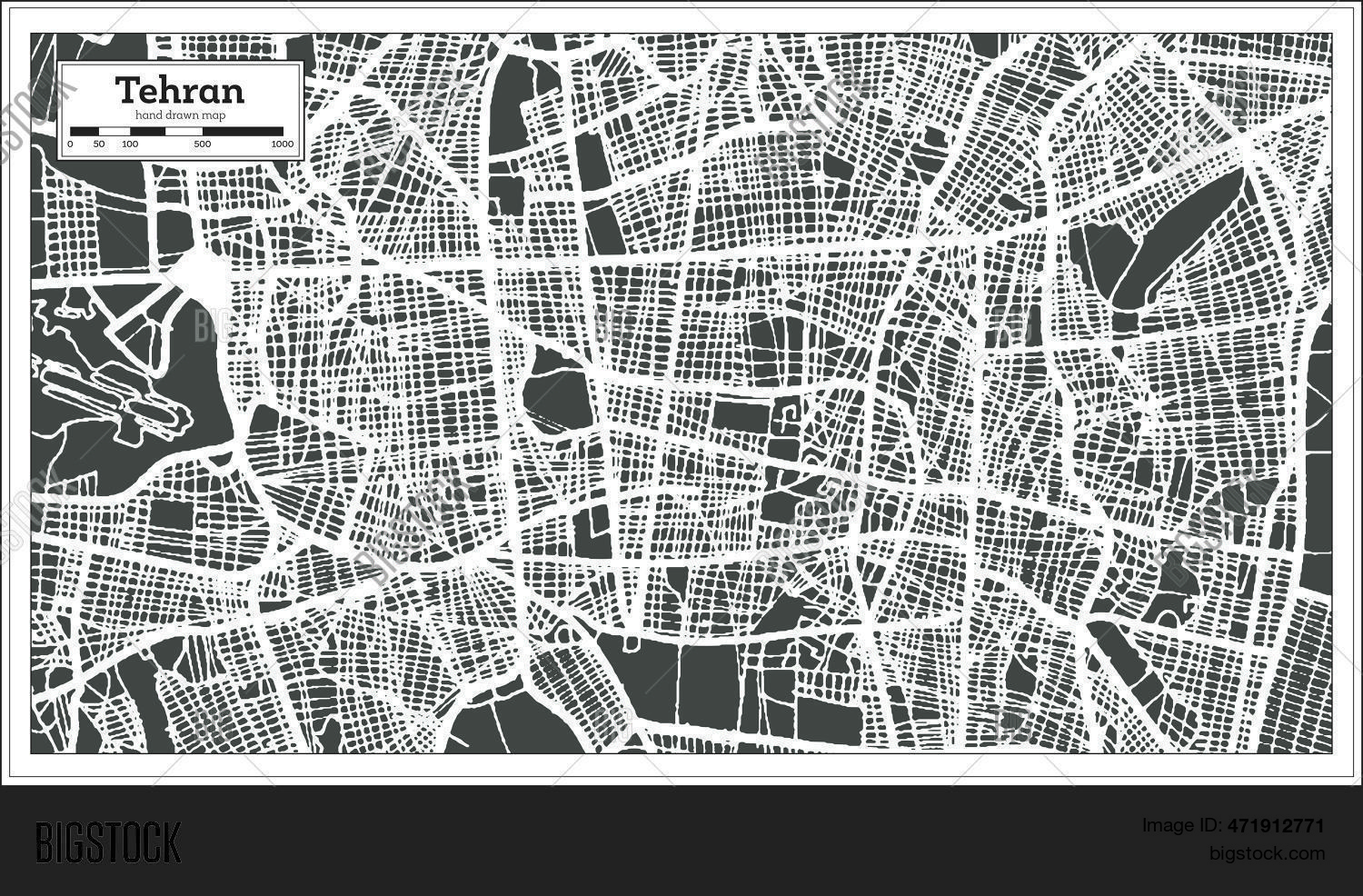 Tehran Iran City Map Vector & Photo (Free Trial) | Bigstock