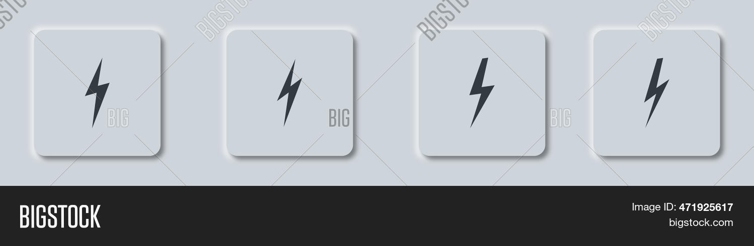 Set Lightning Bolt Image & Photo (Free Trial) | Bigstock