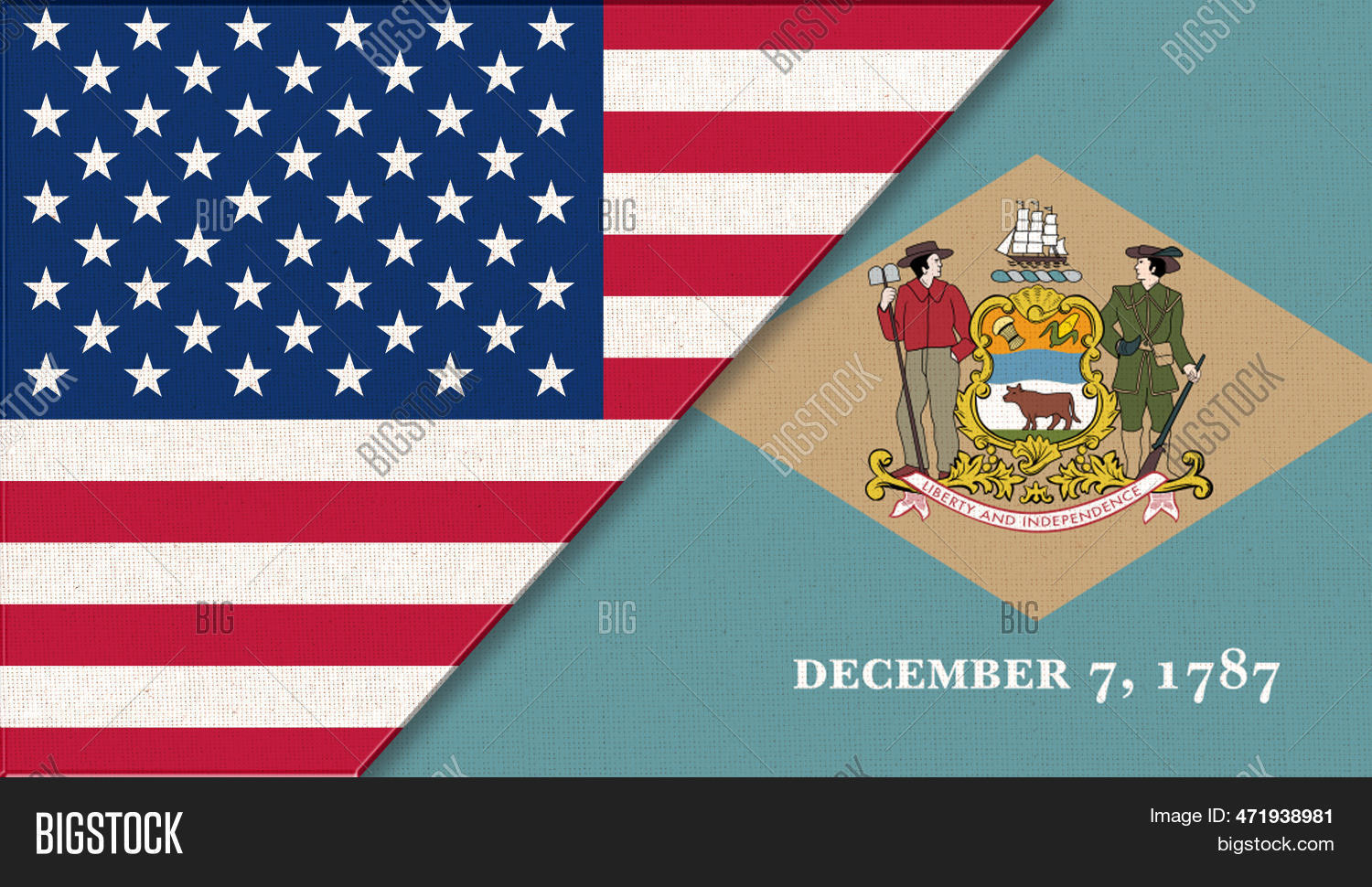 Flags Delaware United Image & Photo (Free Trial) | Bigstock
