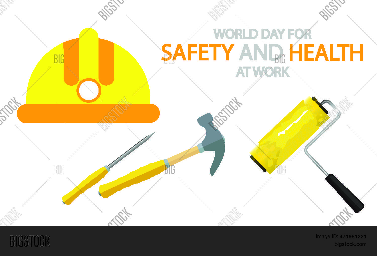 World Day Safety Work Vector & Photo (Free Trial) | Bigstock