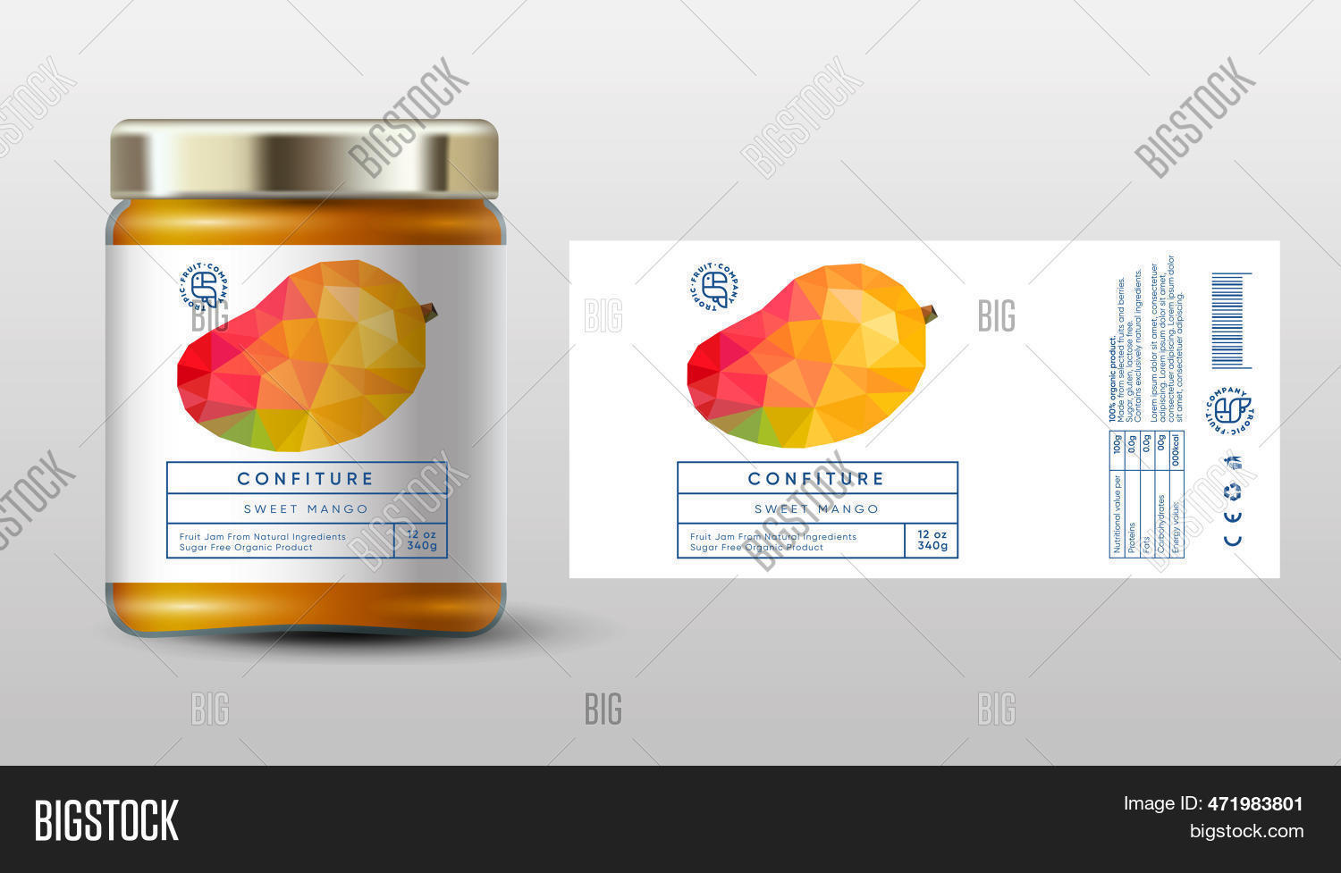 Mango Confiture. Vector & Photo (Free Trial) | Bigstock