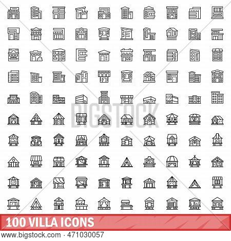 100 Villa Icons Set. Vector & Photo (Free Trial) | Bigstock