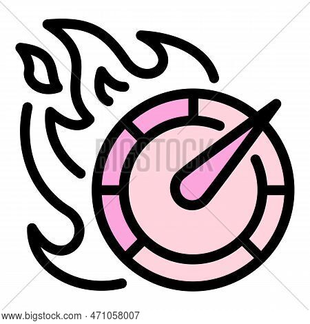 Fire Speedometer Icon Image & Photo (Free Trial) | Bigstock
