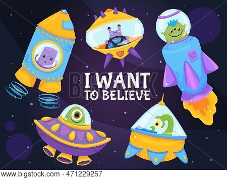 Aliens Night Starry Vector & Photo (Free Trial) | Bigstock