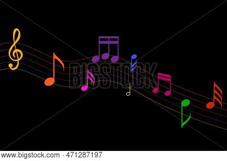 Music Notes. Dark Vector & Photo (Free Trial) | Bigstock