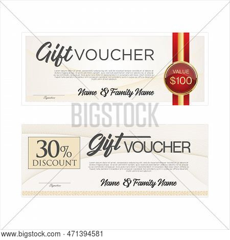 Gift Voucher Template Vector & Photo (Free Trial) | Bigstock