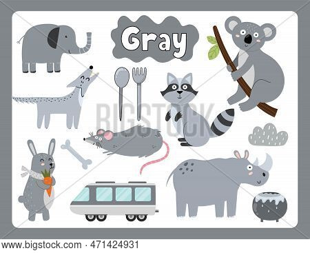 Set Gray Color Vector & Photo (Free Trial) | Bigstock