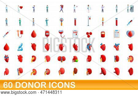 60 Donor Icons Set. Image & Photo (Free Trial) | Bigstock