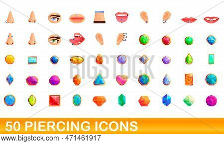 50 Piercing Icons Set Image & Photo (Free Trial) | Bigstock