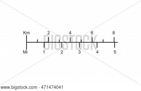 Linear Map Scale Vector & Photo (Free Trial) | Bigstock