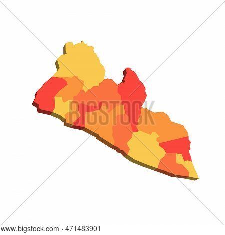 Liberia Political Map Vector & Photo (Free Trial) | Bigstock